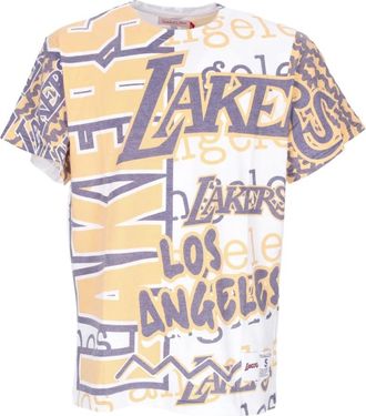 Mitchell & Ness NBA Jumbotron 2.0 Tee Los Angeles Lakers - - Tops - Herren - Mehrfarbig - XL