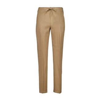 120% Lino Homme, Pantalons, Beige, Taille: 2XL Pantalon Savana en lin &agrave; cordon de serrage