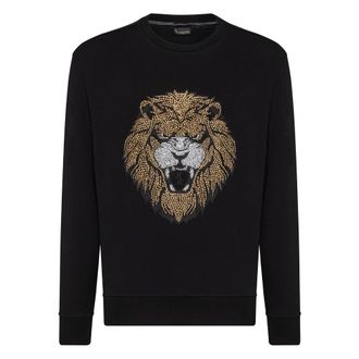 Billionaire Boys Club Homme, Sweatshirts et sweats &agrave; capuche, Noir, Taille: XS SweaT-shirt LS Lion