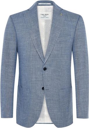 Carl Gross Strukturiertes Einreiher-Sakko aus einem Materialmix mit fallendem Revers in