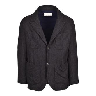 Original Vintage Giacca Stropicciata - - Jackets - Herren - Grau - M