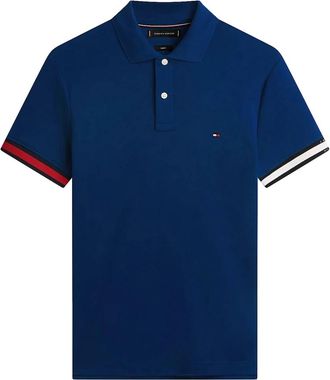 Tommy Hilfiger Homme, Tops, Bleu, Taille: 2XL Polo Slim Fit en maille interlock &agrave; pointes