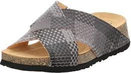 Think Damen KOAK chromfrei gegerbte nachhaltige Pantolette, Schwarz 9190