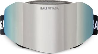 Balenciaga lunettes de ski &agrave; effet miroir - Noir