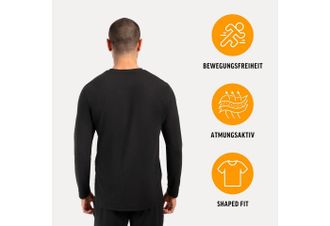 Smilodox Longsleeve Xion, Atmungsaktives Shirt 3D Rubber Print, Hoher Bewegungsfreiheit Minimalistisches Design Langarm Oberteil Sport Freizeit Training
