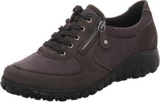Waldläufer Havy H89001-052 Orthotritt Chaussures confortables à lacets, pour femme, en cuir/textile, marron (Denver Kaleido stretch), marron, 37.5 EU
