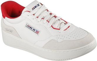Skechers Court Classics Sport Court 2.0-Konor Baskets pour homme, Blanc/rouge, 43 EU