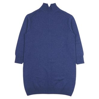 La Fileria Femme, Robes, Bleu, Taille: 42 FR Turtleneck Dress