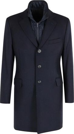 Fay Homme, Manteaux, Bleu, Taille: S Easy DB Coat