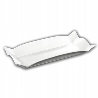 Wilmax England Wilmax WL-992582/A Porzellan Rechteckige Platte, Weiss, 25cm L&auml;nge, 12cm Breite