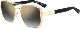 Dsquared2 Dsquared D2 0083/s RHL/FQ GOLD BLACK Sunglasses Men Metall, Standard, 58