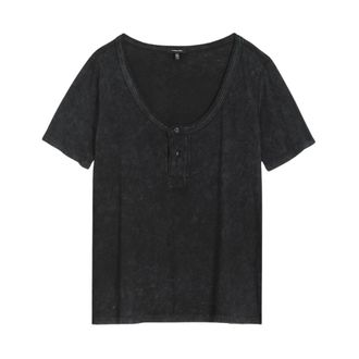 R13 Femme, Tops, Gris, Taille: 36 FR T-shirt Henley