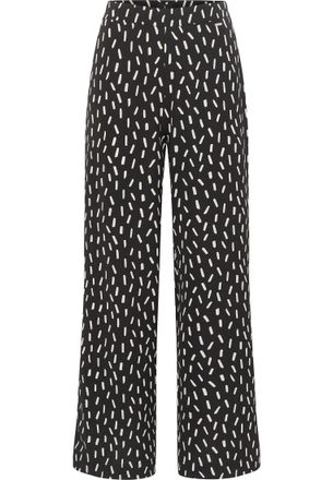 Dreimaster Dreimaster Stoffhose Damen schwarz-wollwei&szlig;