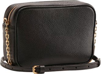 Patrizia Pepe All Day Pebbled Leather Shoulder Bag - Black