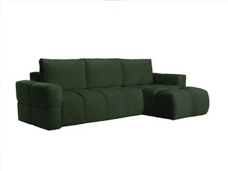Vente-Unique Ecksofa mit Schlaffunktion - Ecke wechselbar - Boucl&eacute;-Stoff - Beige - ISSORO II