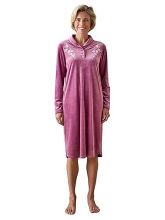 Daxon Chemise de Nuit Longue en Velours - Femme