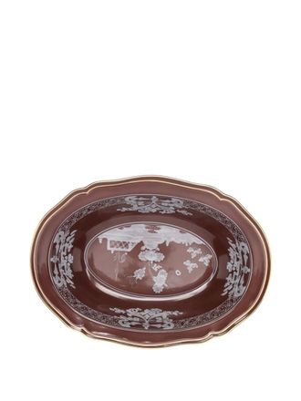 Ginori 1735 Ovale Oriente Italiano Schale mit Blumen - Braun
