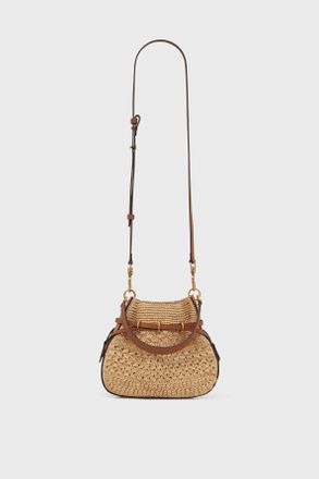 Gerard Darel Sac en raphia et cuir - LE MINI ROMY - Ficelle