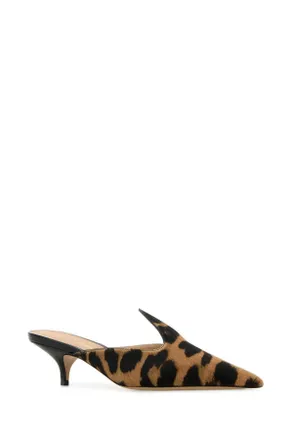 Ferragamo Womens Printed Calf Hair Dorye Mules Tmorobis Scarpe Con Tacco High Heel Shoes