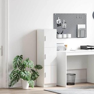 vidaXL Meuble de Rangement Blanc 31,5 x 32 x 124 cm Bois dingénierie Vidaxl