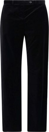 Khaite Straight Velvet Trousers Hunter