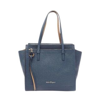 Ferragamo Pre-owned Amy Gancini Leather Tote Bag - Femme - Pre-owned - Bleu - Taille: ONE Size