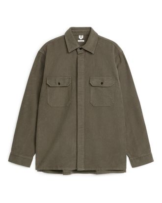 Arket Lockeres Baumwollhemd -Braun