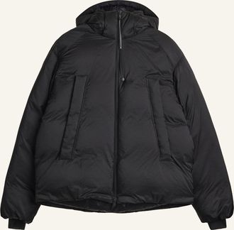 Yohji Yamamoto Y-3 Puffer Jacke, Kapuze schwarz