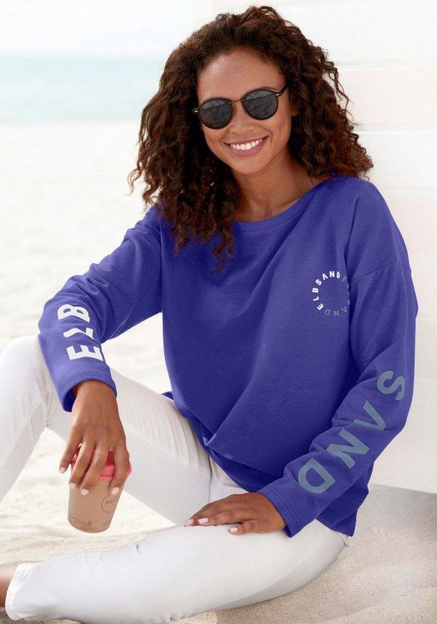 Sweatshirt Anvor mit Logoprints auf den &Auml;rmeln, sportlich-casual