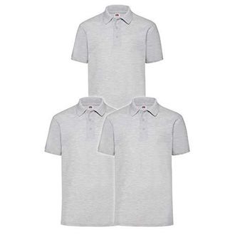 Fruit Of The Loom Fruit of The Loom Lot de 3 Polo pour Homme - Gris - XX-Large
