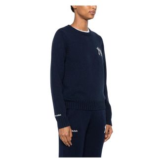 Sporty & Rich Heritage Yankees Serif Strickpullover - - Knitwear - Herren - Blau - M