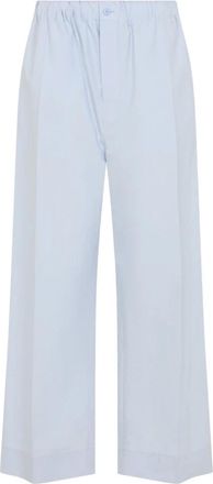 Carven Femme, Pantalons, Bleu, Taille: 40 FR Wide Pantalons