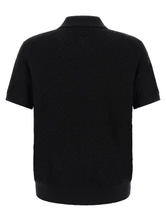 Brioni Mens Black Cotton Polo Shirt