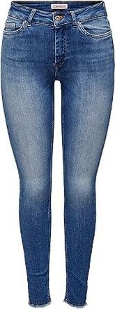 Only Femme Onlblush Mid SK Ank RW DNM Rea1319 Noos Jeans, Medium Blue Denim, L EU