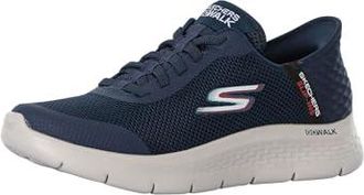 Skechers Homme Free Slip-ins: Go Walk Flex Hands Up Sneaker Basket, Navy and Grey Textile/Synthetic, 43 EU