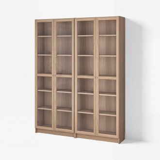 IKEA BILLY / OXBERG Regalkombination mit Vitrinent&uuml;ren