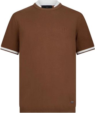 Liu Jo Homme, Tops, Brun, Taille: M T-shirt en maille