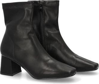 Shoes & Blues Bottine pour femme en dentelle moyenne avec talon carré. Design élégant à bout carré. Idéale pour lhiver automne., Noir, 39 EU