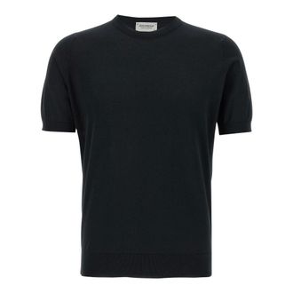 John Smedley Homme, Pulls, Noir, Taille: M Kempton Crew Neck T-Shirt