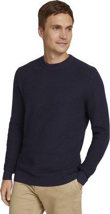Tom Tailor Herren Pullover 1026504, 13160 - Knitted Navy Melange, XXL