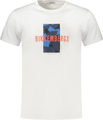 Dirk Bikkembergs Homme, Tops, Blanc, Taille: M Allower Logo Short-Sleeve T-Shirt