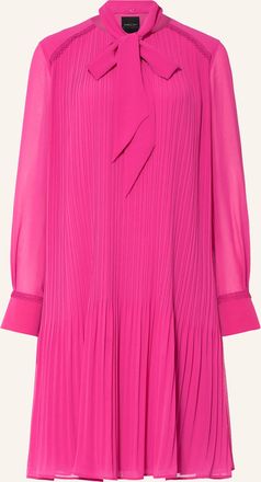 Marc Cain Schluppenkleid Mit Plissees Und Spitze rot
