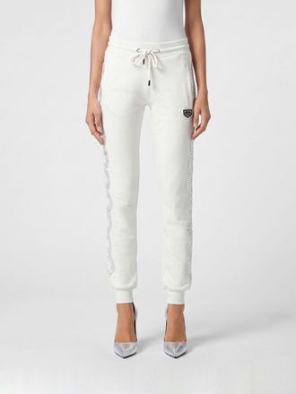 Philipp Plein Jersey-Jogginghose von mit Strass-Stickerei und Kordelzugbund