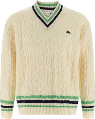 Lacoste Rundhalspullover - Weiß