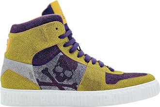 Philipp Plein Low-Top Sneaker - Hightop-Sneaker Notorious Mit Schmucksteinen - Gr. 35 (EU) - in Gelb - f&uuml;r Damen