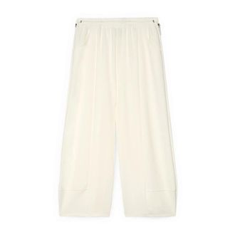 Fiorella Rubino Pantalon cropped en tissu stretch - Femme - Pantalons - Blanc - Taille: 40/42 FR