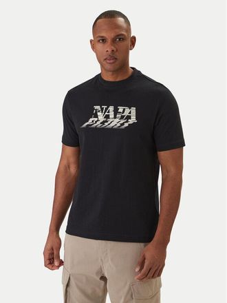 Napapijri T-Shirt Lodestar NP0A4FGY Schwarz Regular Fit