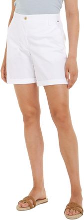 Tommy Hilfiger Damen Chino-Shorts Mom Fit, Wei&szlig; (Th Optic White), 34