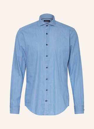 Strokesman's Strokesmans Hemd Regular Fit In Jeansoptik blau