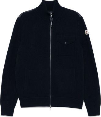 Moncler Cardigan mit Rei&szlig;verschluss - Blau